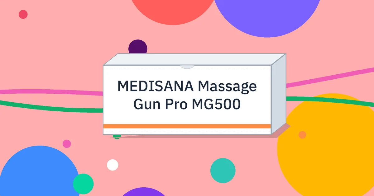 Symbolbild: Packung mit der Aufschrift MEDISANA Massage Gun Pro MG500 (PZN 18323554) – Verfügbarkeit und Bezug in Apotheken in Frankfurt am Main