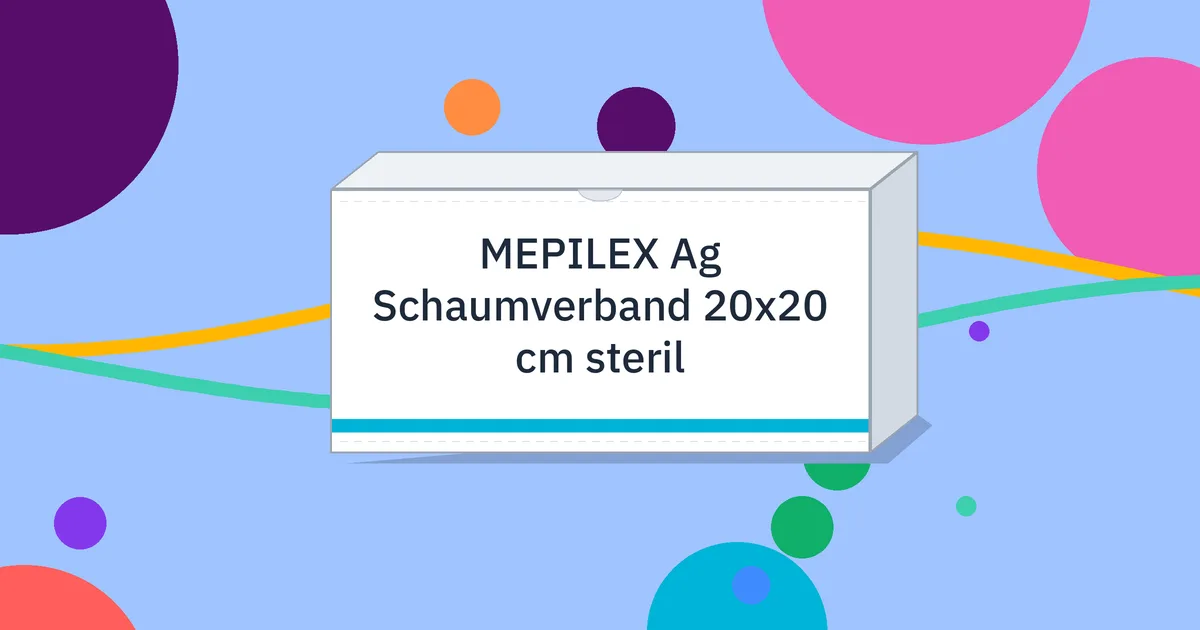 Symbolbild: Packung mit der Aufschrift MEPILEX Ag Schaumverband 20x20 cm steril (PZN 12373953) – Verfügbarkeit und Bezug in Apotheken in Frankfurt am Main