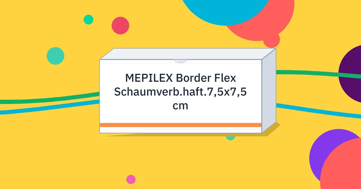 Symbolbild: Packung mit der Aufschrift MEPILEX Border Flex Schaumverb.haft.7,5x7,5 cm (PZN 14063694) – Verfügbarkeit und Bezug in Apotheken in Frankfurt am Main