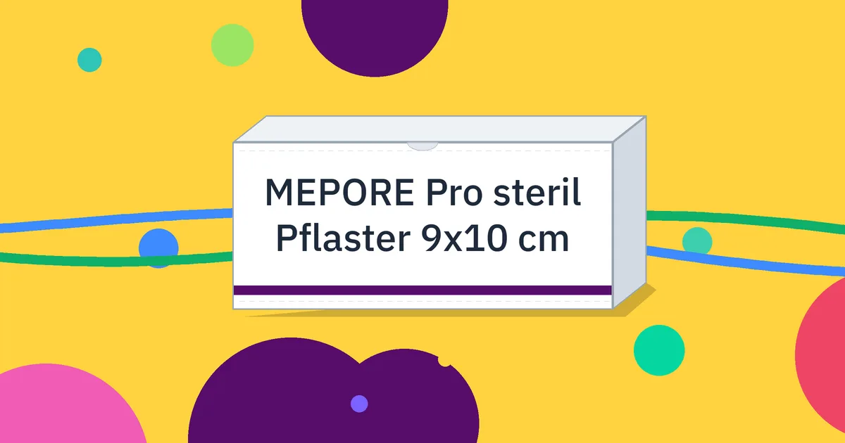 Symbolbild: Packung mit der Aufschrift MEPORE Pro steril Pflaster 9x10 cm (PZN 19648991) – Verfügbarkeit und Bezug in Apotheken in Frankfurt am Main