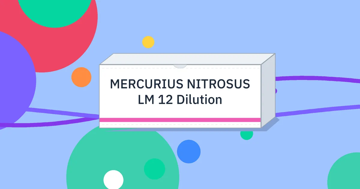 Symbolbild: Packung mit der Aufschrift MERCURIUS NITROSUS LM 12 Dilution (PZN 12952266) – Verfügbarkeit und Bezug in Apotheken in Frankfurt am Main