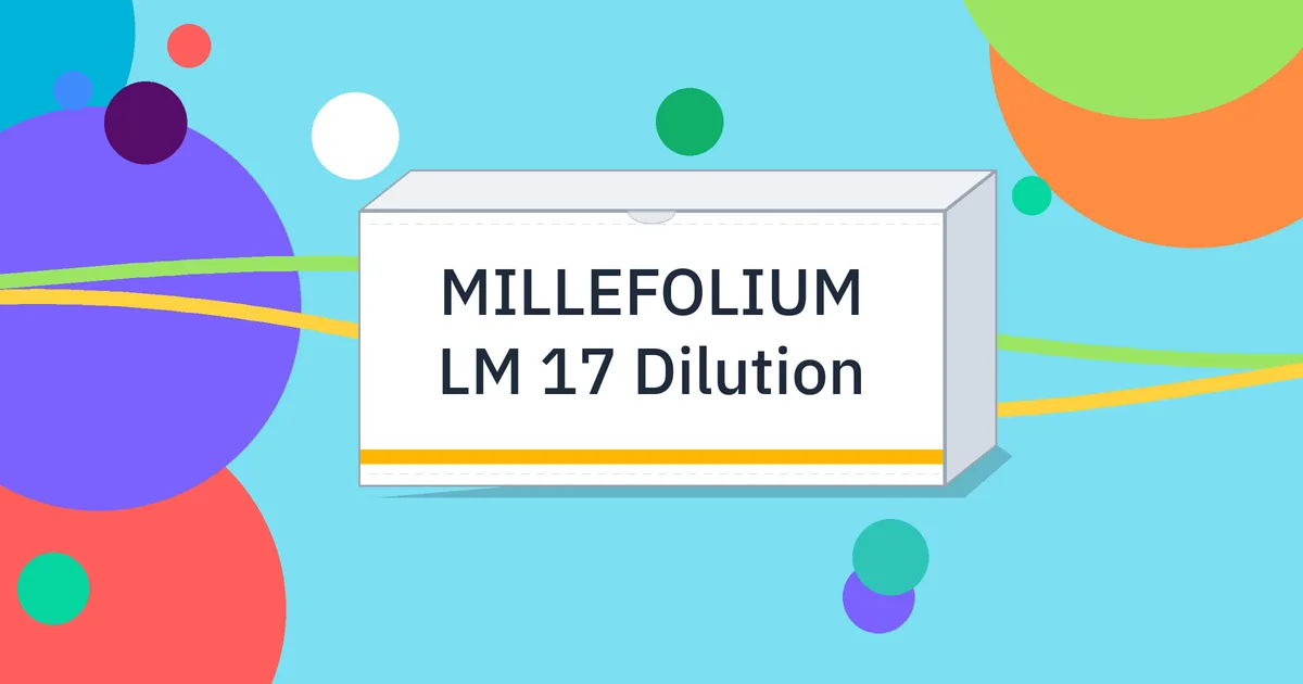 Symbolbild: Packung mit der Aufschrift MILLEFOLIUM LM 17 Dilution (PZN 13608022) – Verfügbarkeit und Bezug in Apotheken in Frankfurt am Main