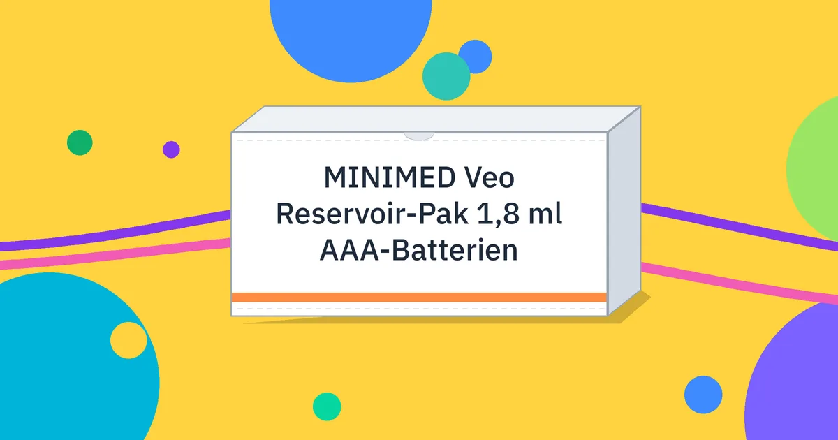 Symbolbild: Packung mit der Aufschrift MINIMED Veo Reservoir-Pak 1,8 ml AAA-Batterien (PZN 11051733) – Verfügbarkeit und Bezug in Apotheken in Frankfurt am Main