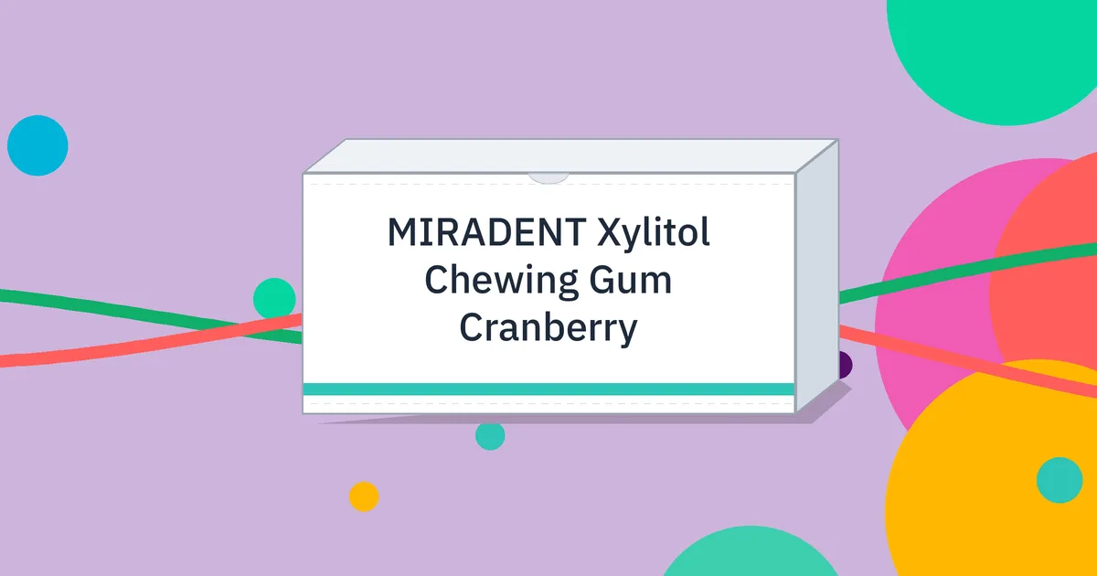 Symbolbild: Packung mit der Aufschrift MIRADENT Xylitol Chewing Gum Cranberry (PZN 00453753) – Verfügbarkeit und Bezug in Apotheken in Frankfurt am Main