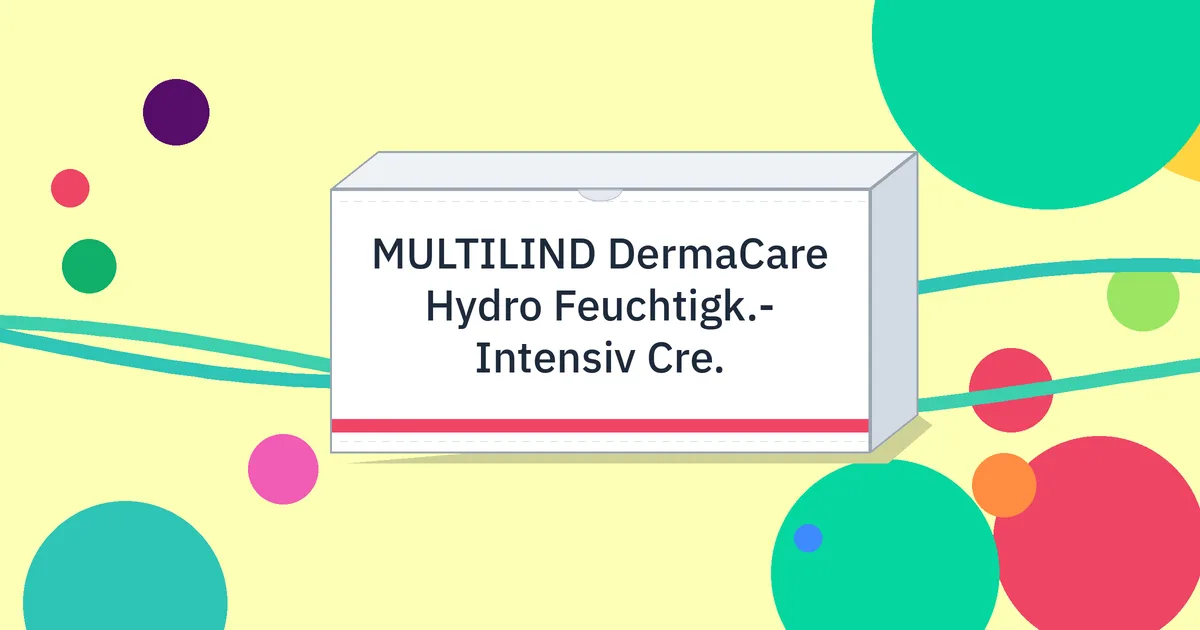Symbolbild: Packung mit der Aufschrift MULTILIND DermaCare Hydro Feuchtigk.-Intensiv Cre. (PZN 18683270) – Verfügbarkeit und Bezug in Apotheken in Frankfurt am Main