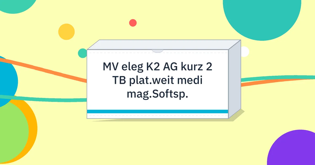 Symbolbild: Packung mit der Aufschrift MV eleg K2 AG kurz 2 TB plat.weit medi mag.Softsp. (PZN 14635481) – Verfügbarkeit und Bezug in Apotheken in Frankfurt am Main