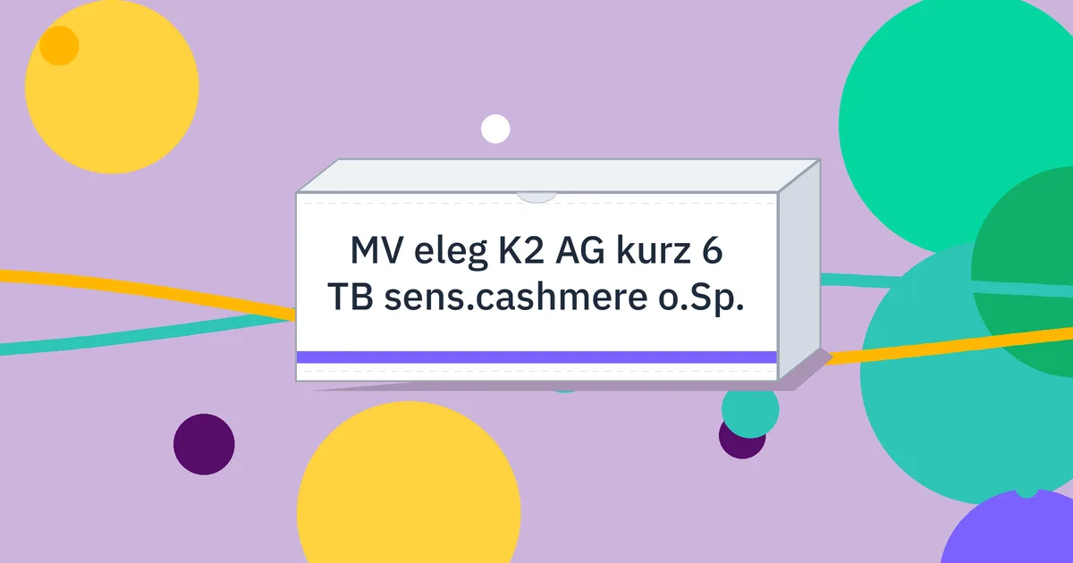 Symbolbild: Packung mit der Aufschrift MV eleg K2 AG kurz 6 TB sens.cashmere o.Sp. (PZN 14673978) – Verfügbarkeit und Bezug in Apotheken in Frankfurt am Main