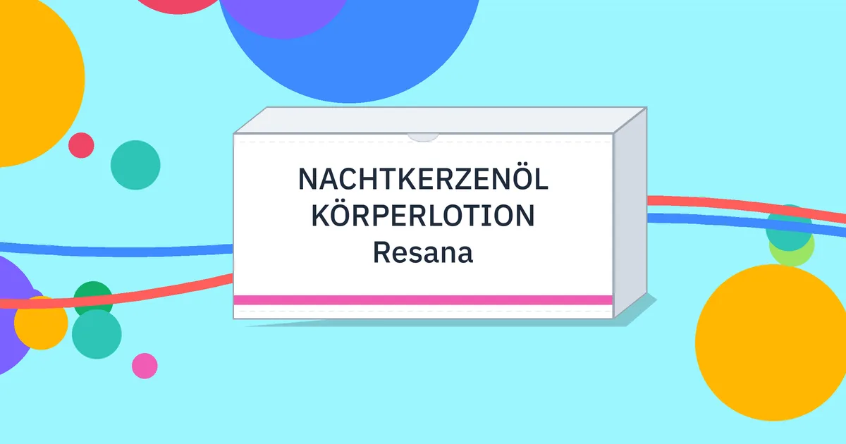 Symbolbild: Packung mit der Aufschrift NACHTKERZENÖL KÖRPERLOTION Resana (PZN 07383180) – Verfügbarkeit und Bezug in Apotheken in Frankfurt am Main