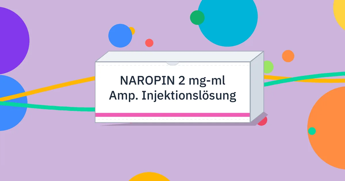 Symbolbild: Packung mit der Aufschrift NAROPIN 2 mg-ml Amp. Injektionslösung (PZN 07592162) – Verfügbarkeit und Bezug in Apotheken in Frankfurt am Main