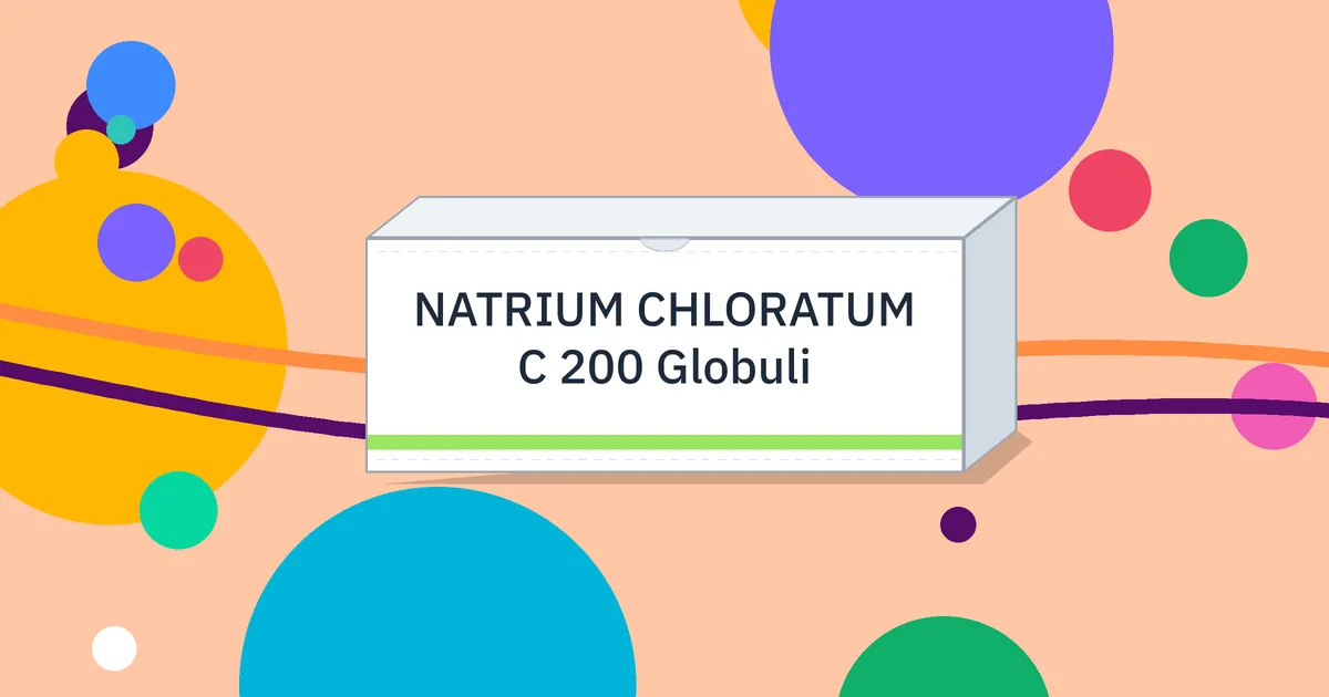 Symbolbild: Packung mit der Aufschrift NATRIUM CHLORATUM C 200 Globuli (PZN 11282125) – Verfügbarkeit und Bezug in Apotheken in Frankfurt am Main
