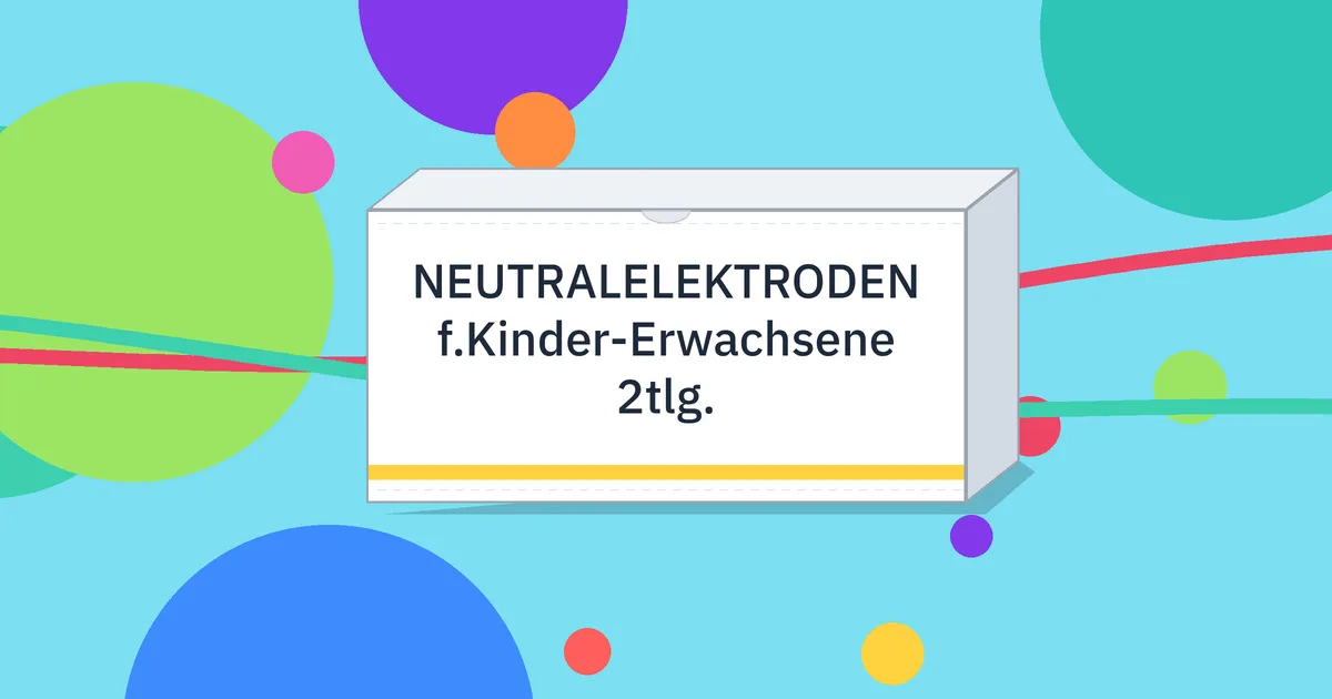 Symbolbild: Packung mit der Aufschrift NEUTRALELEKTRODEN f.Kinder-Erwachsene 2tlg. (PZN 06496108) – Verfügbarkeit und Bezug in Apotheken in Frankfurt am Main