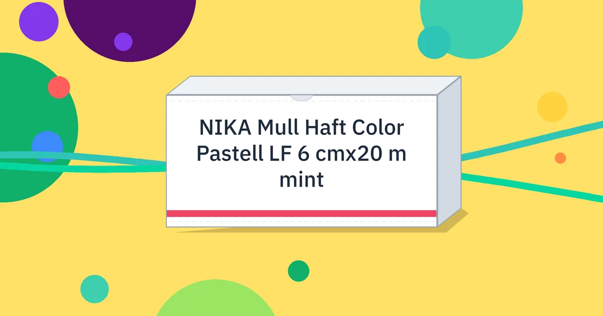 Symbolbild: Packung mit der Aufschrift NIKA Mull Haft Color Pastell LF 6 cmx20 m mint (PZN 13901928) – Verfügbarkeit und Bezug in Apotheken in Frankfurt am Main