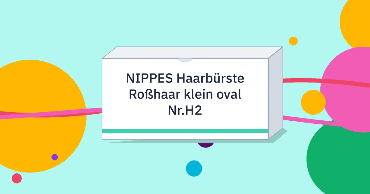 Symbolbild: Packung mit der Aufschrift NIPPES Haarbürste Roßhaar klein oval Nr.H2 (PZN 13880072) – Verfügbarkeit und Bezug in Apotheken in Frankfurt am Main