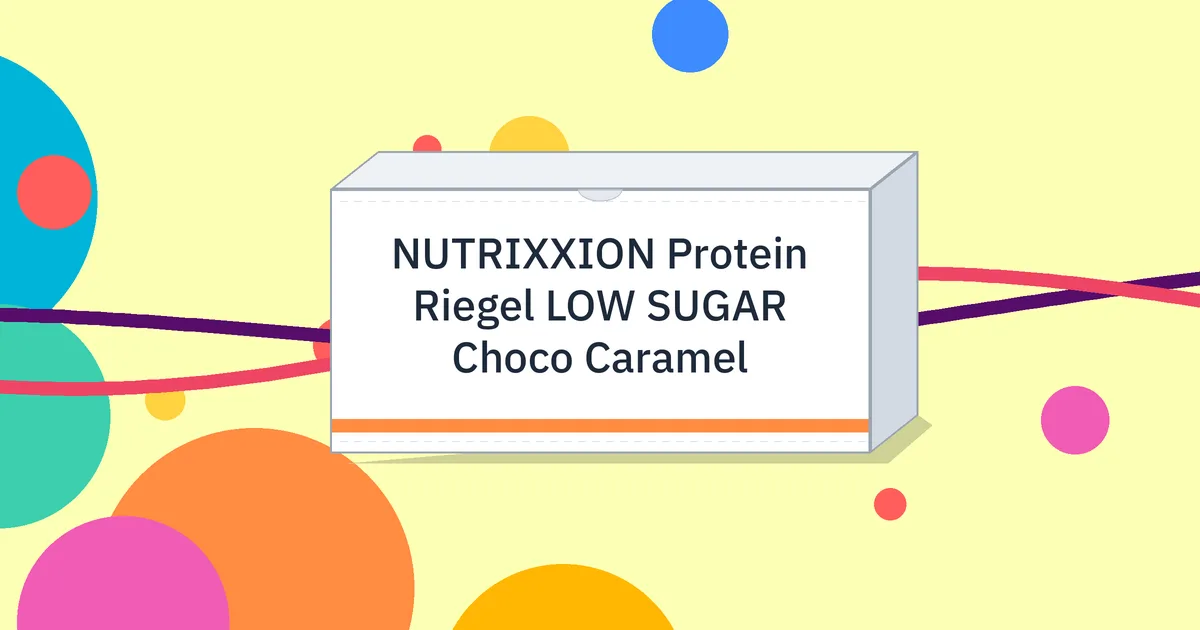 Symbolbild: Packung mit der Aufschrift NUTRIXXION Protein Riegel LOW SUGAR Choco Caramel (PZN 14213018) – Verfügbarkeit und Bezug in Apotheken in Frankfurt am Main