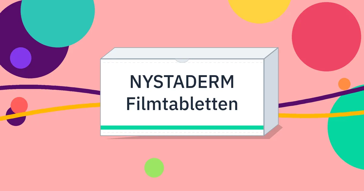 Symbolbild: Packung mit der Aufschrift NYSTADERM Filmtabletten (PZN 03936676) – Verfügbarkeit und Bezug in Apotheken in Frankfurt am Main