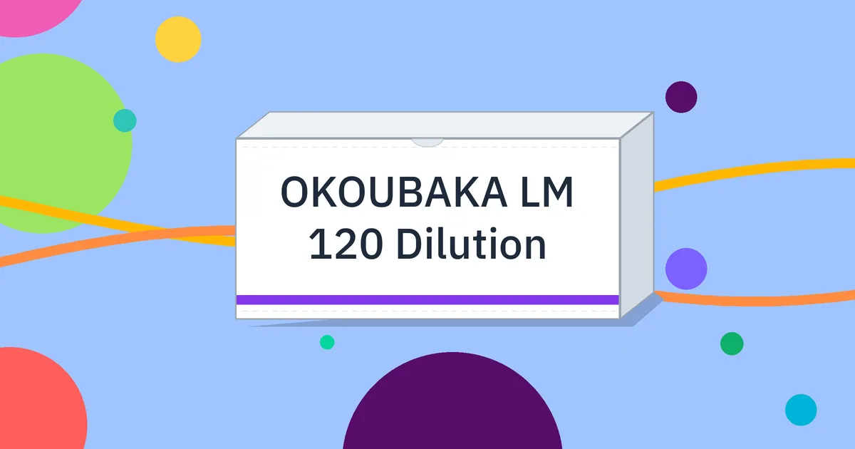 Symbolbild: Packung mit der Aufschrift OKOUBAKA LM 120 Dilution (PZN 12971074) – Verfügbarkeit und Bezug in Apotheken in Frankfurt am Main
