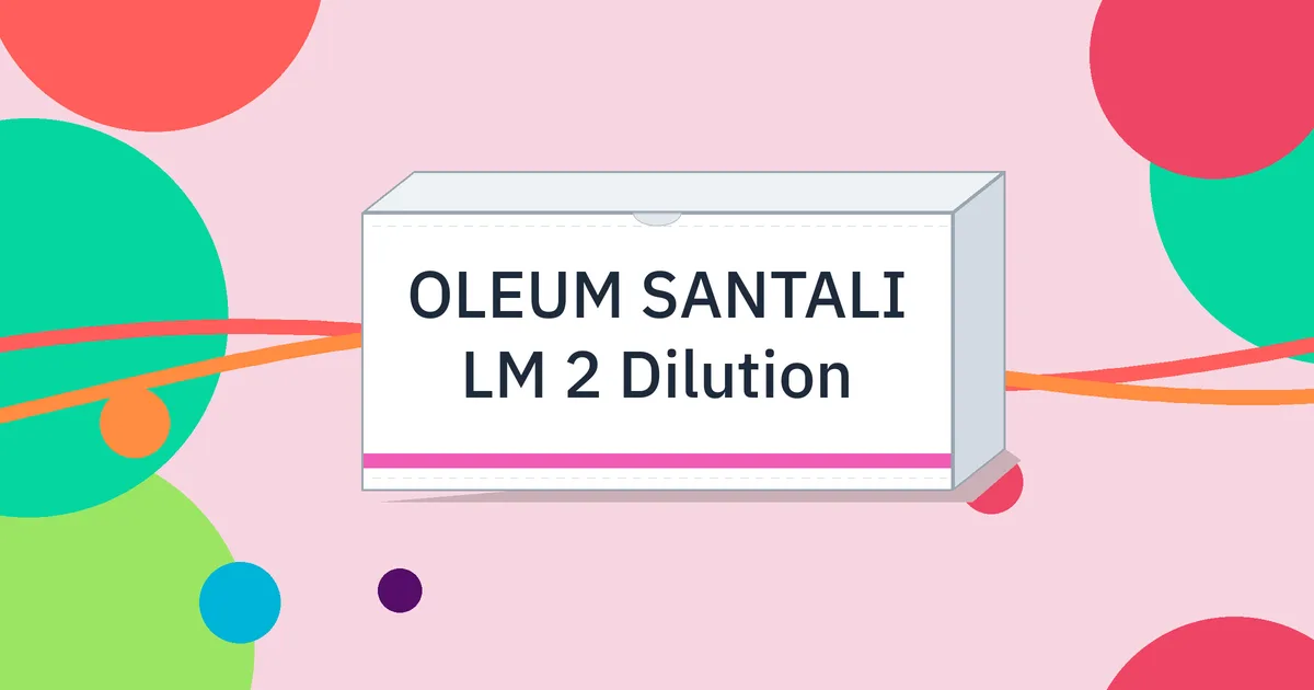 Symbolbild: Packung mit der Aufschrift OLEUM SANTALI LM 2 Dilution (PZN 13623151) – Verfügbarkeit und Bezug in Apotheken in Frankfurt am Main