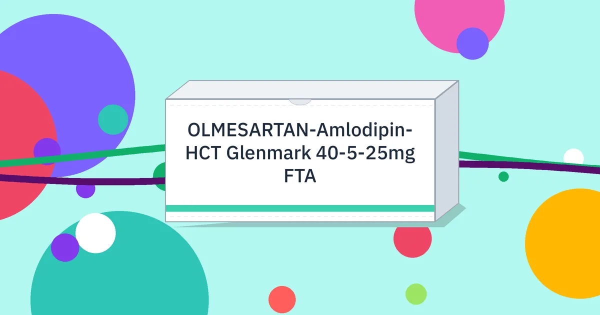 Symbolbild: Packung mit der Aufschrift OLMESARTAN-Amlodipin-HCT Glenmark 40-5-25mg FTA (PZN 17205841) – Verfügbarkeit und Bezug in Apotheken in Frankfurt am Main