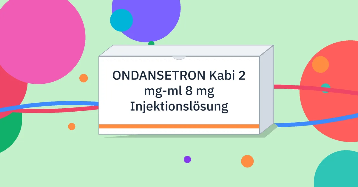 Symbolbild: Packung mit der Aufschrift ONDANSETRON Kabi 2 mg-ml 8 mg Injektionslösung (PZN 07026095) – Verfügbarkeit und Bezug in Apotheken in Frankfurt am Main