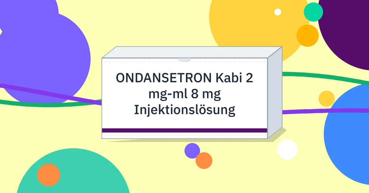Symbolbild: Packung mit der Aufschrift ONDANSETRON Kabi 2 mg-ml 8 mg Injektionslösung (PZN 13659640) – Verfügbarkeit und Bezug in Apotheken in Frankfurt am Main