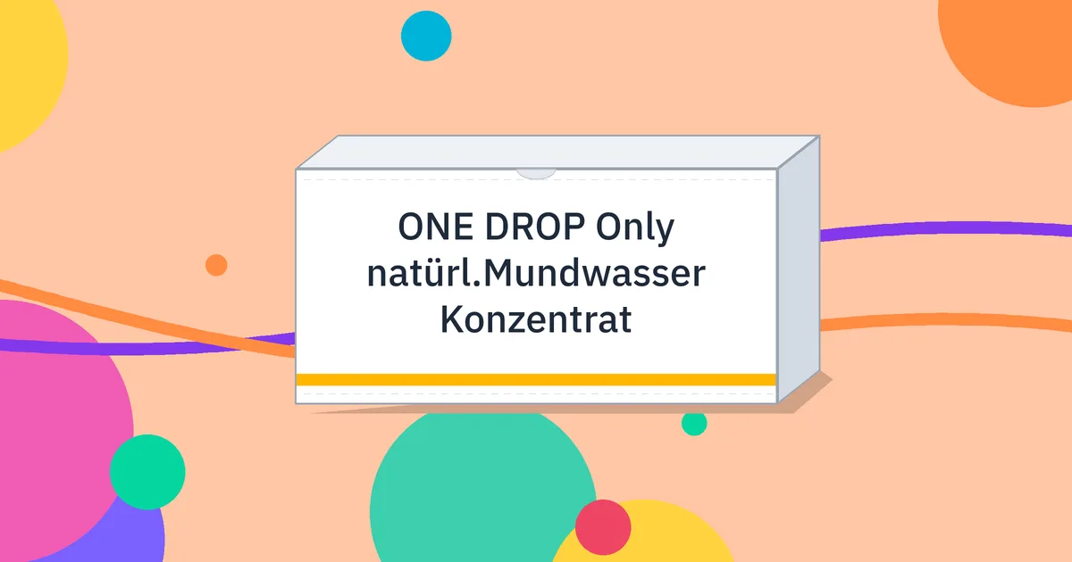 Symbolbild: Packung mit der Aufschrift ONE DROP Only natürl.Mundwasser Konzentrat (PZN 03277742) – Verfügbarkeit und Bezug in Apotheken in Frankfurt am Main
