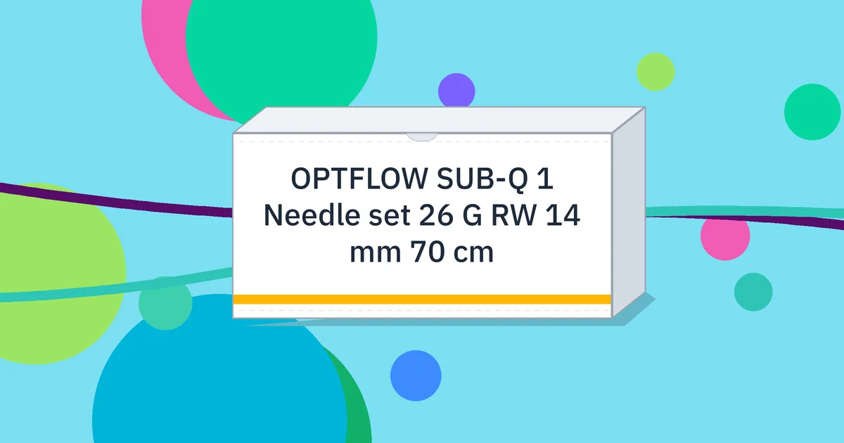 Symbolbild: Packung mit der Aufschrift OPTFLOW SUB-Q 1 Needle set 26 G RW 14 mm 70 cm (PZN 16528743) – Verfügbarkeit und Bezug in Apotheken in Frankfurt am Main