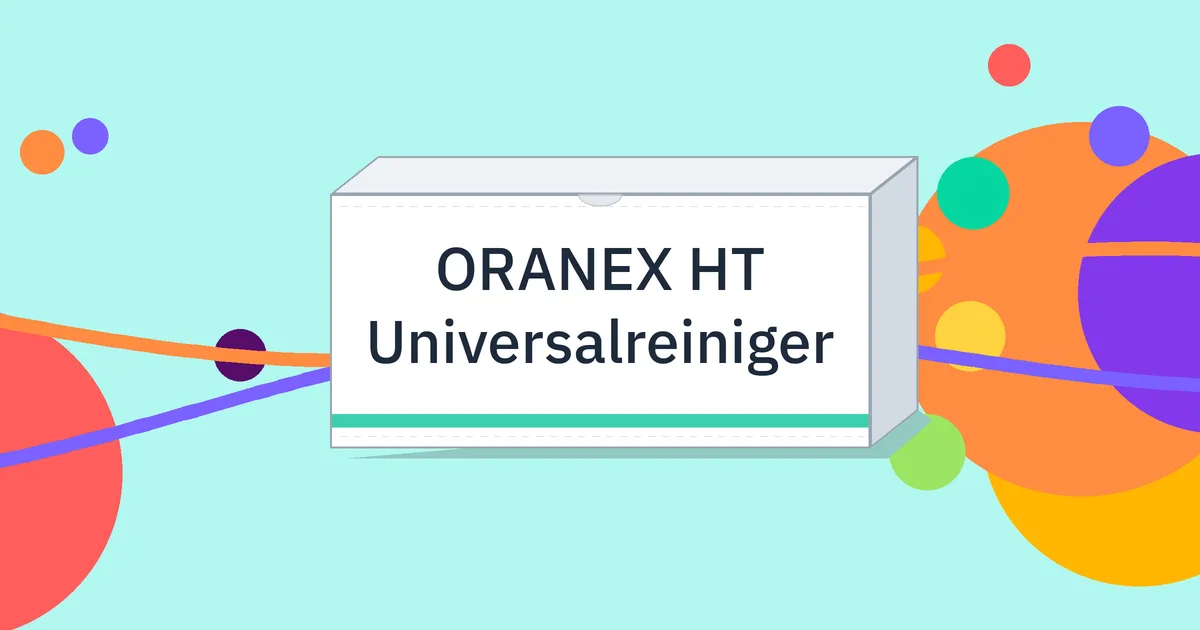 Symbolbild: Packung mit der Aufschrift ORANEX HT Universalreiniger (PZN 01393941) – Verfügbarkeit und Bezug in Apotheken in Frankfurt am Main