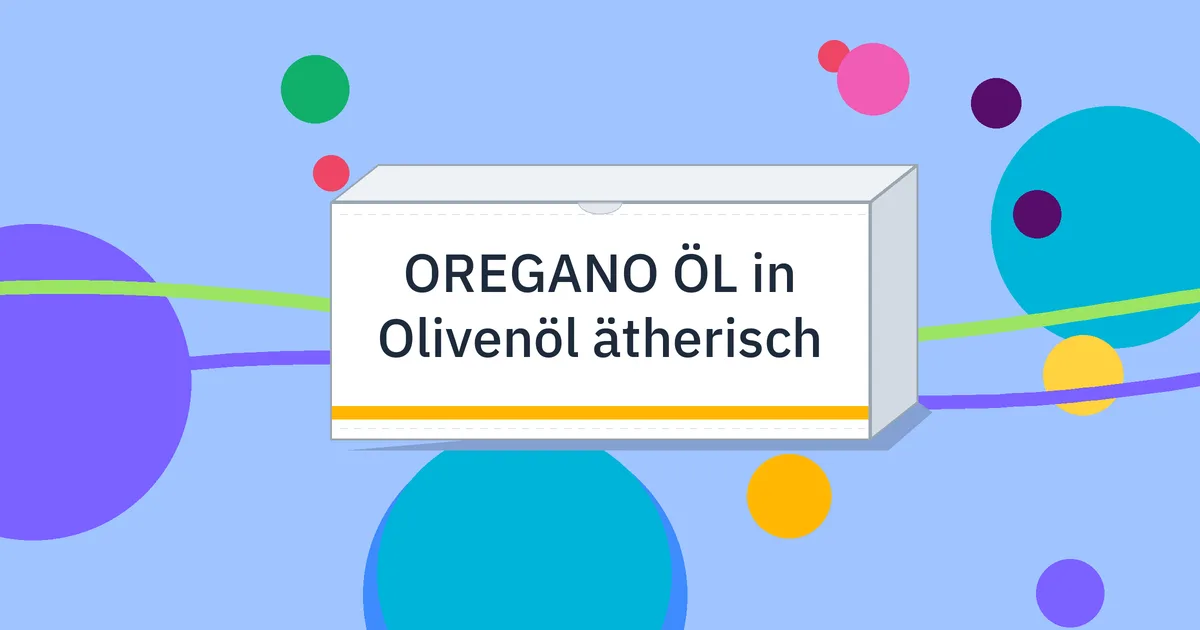 Symbolbild: Packung mit der Aufschrift OREGANO ÖL in Olivenöl ätherisch (PZN 17950125) – Verfügbarkeit und Bezug in Apotheken in Frankfurt am Main