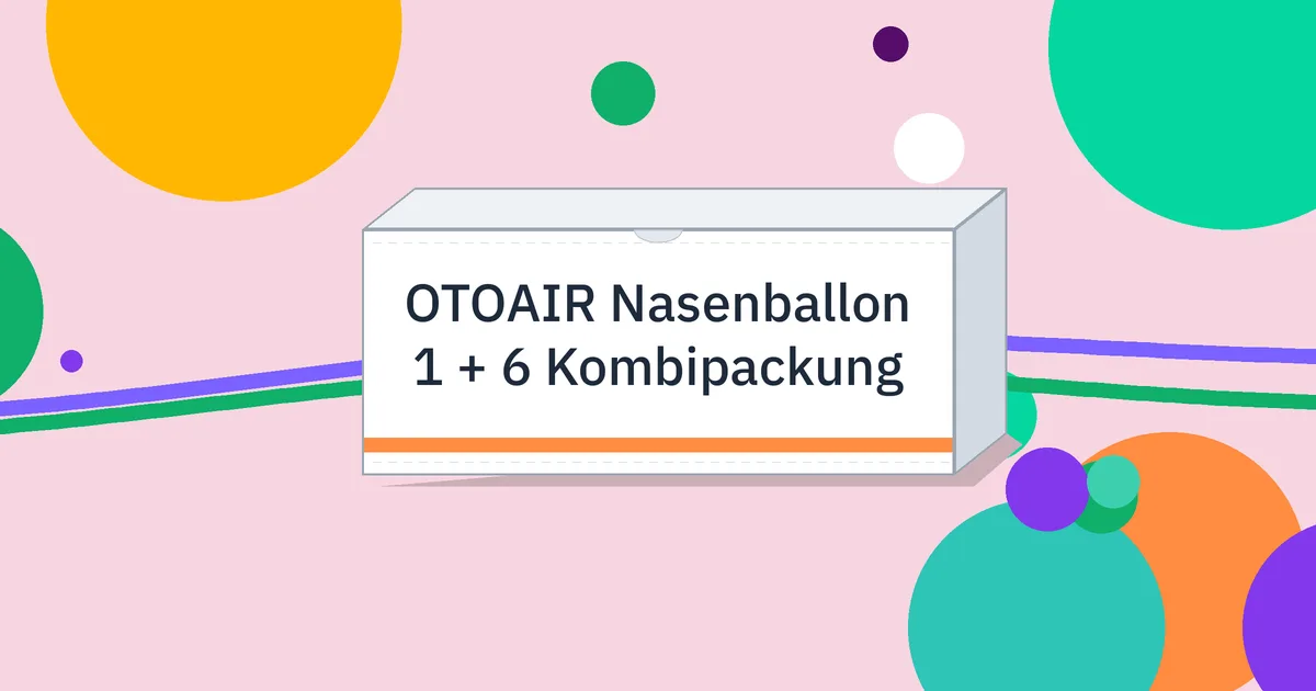 Symbolbild: Packung mit der Aufschrift OTOAIR Nasenballon 1 + 6 Kombipackung (PZN 19820237) – Verfügbarkeit und Bezug in Apotheken in Frankfurt am Main