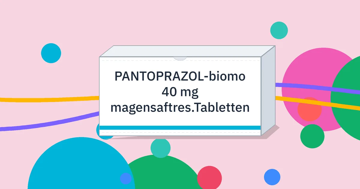 Symbolbild: Packung mit der Aufschrift PANTOPRAZOL-biomo 40 mg magensaftres.Tabletten (PZN 00294740) – Verfügbarkeit und Bezug in Apotheken in Frankfurt am Main