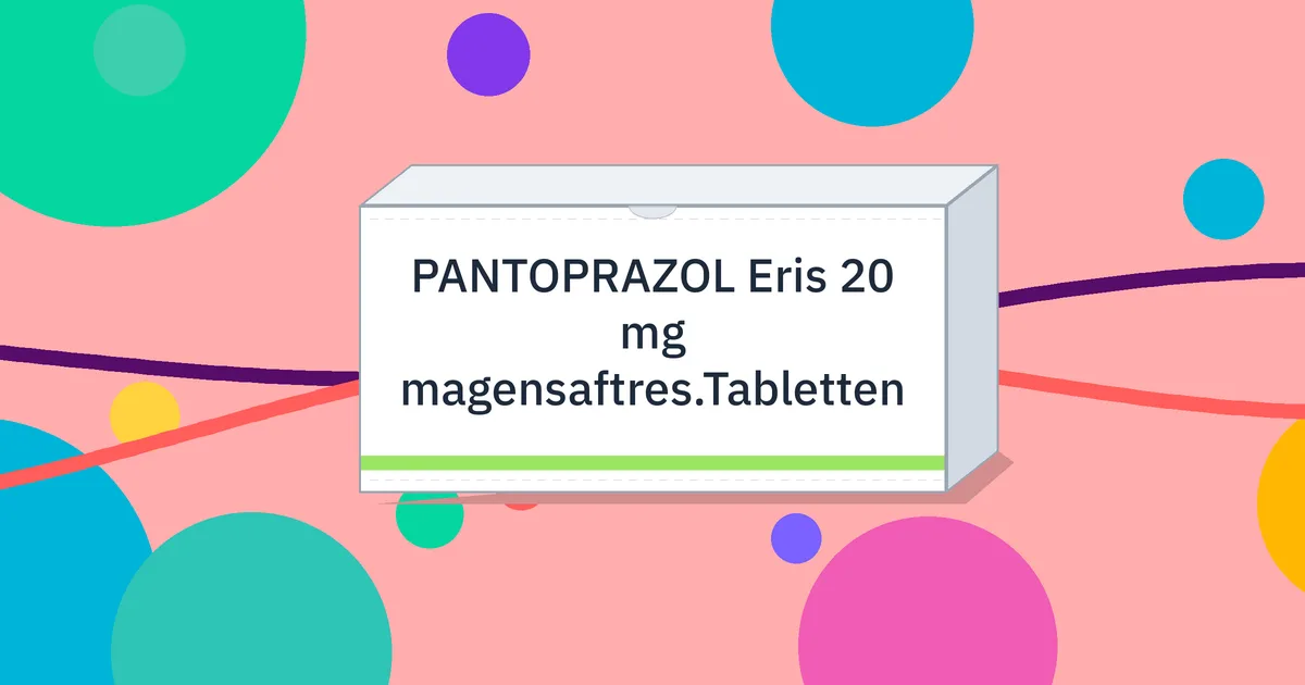 Symbolbild: Packung mit der Aufschrift PANTOPRAZOL Eris 20 mg magensaftres.Tabletten (PZN 14214549) – Verfügbarkeit und Bezug in Apotheken in Frankfurt am Main