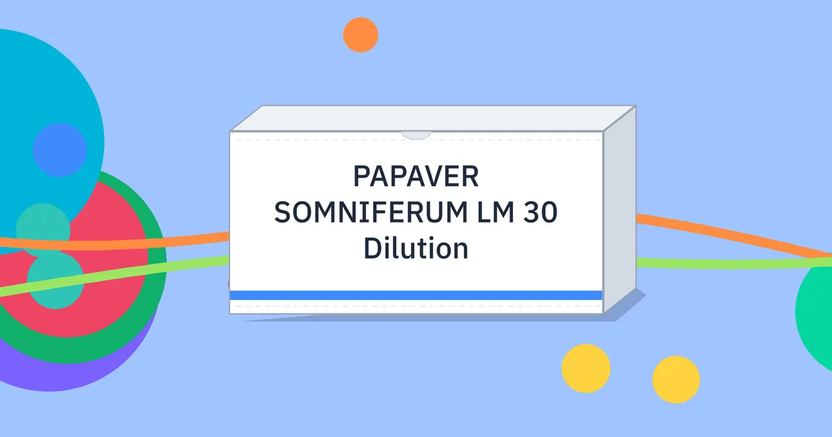 Symbolbild: Packung mit der Aufschrift PAPAVER SOMNIFERUM LM 30 Dilution (PZN 12976054) – Verfügbarkeit und Bezug in Apotheken in Frankfurt am Main