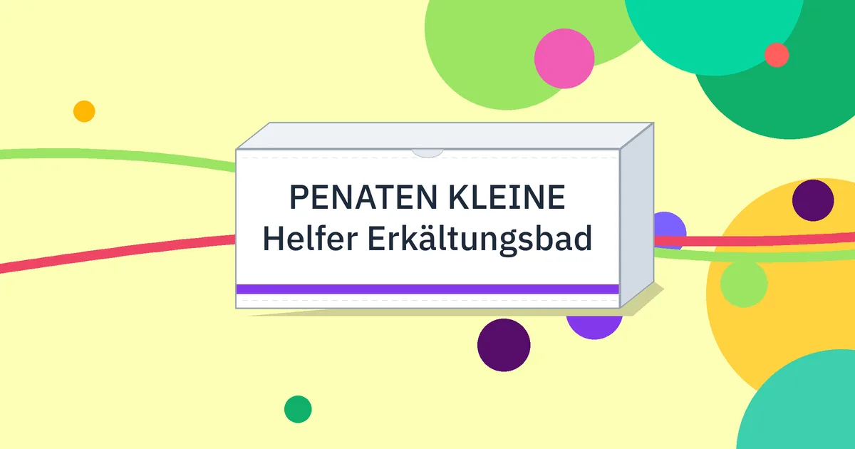 Symbolbild: Packung mit der Aufschrift PENATEN KLEINE Helfer Erkältungsbad (PZN 12477581) – Verfügbarkeit und Bezug in Apotheken in Frankfurt am Main