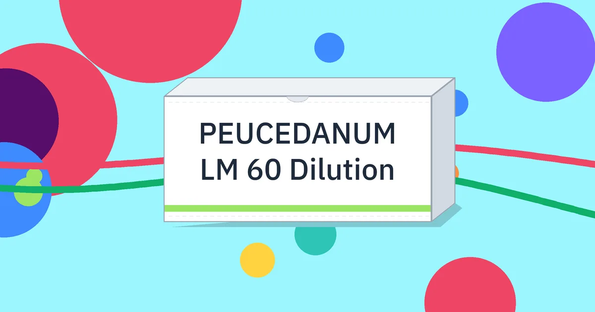 Symbolbild: Packung mit der Aufschrift PEUCEDANUM LM 60 Dilution (PZN 13636768) – Verfügbarkeit und Bezug in Apotheken in Frankfurt am Main
