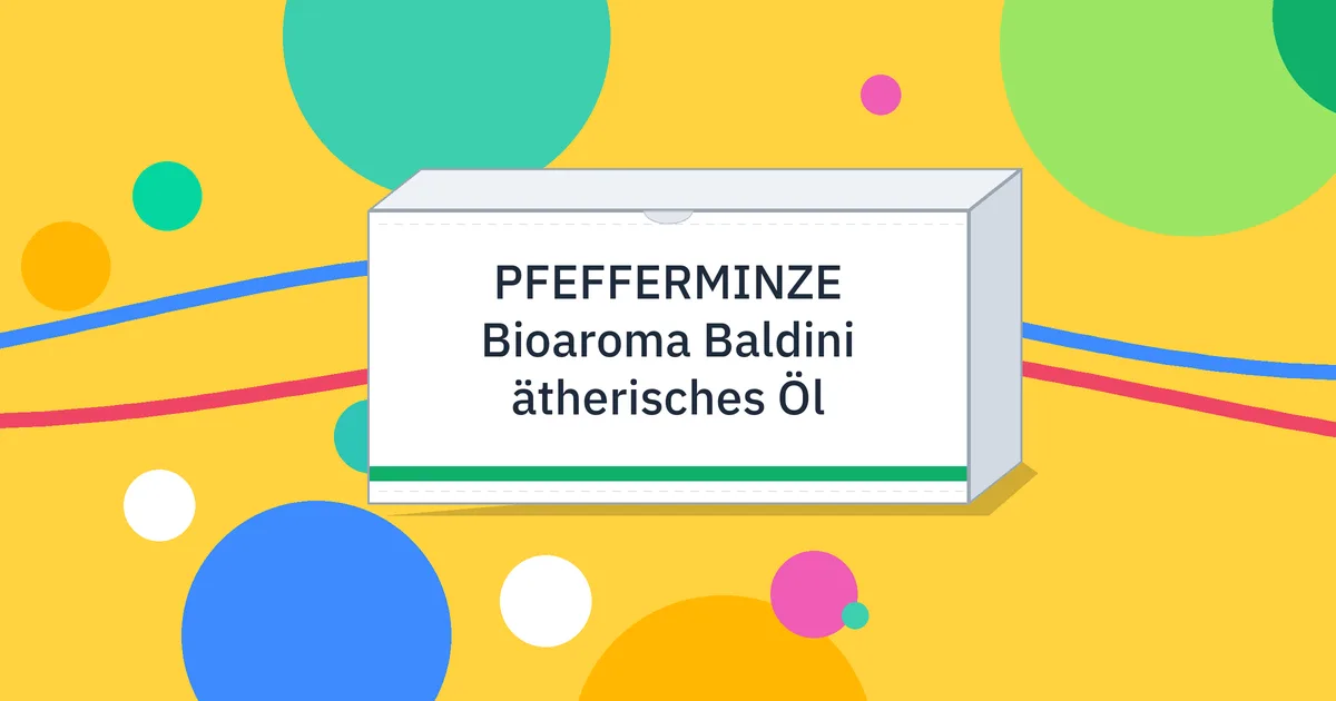 Symbolbild: Packung mit der Aufschrift PFEFFERMINZE Bioaroma Baldini ätherisches Öl (PZN 09538988) – Verfügbarkeit und Bezug in Apotheken in Frankfurt am Main