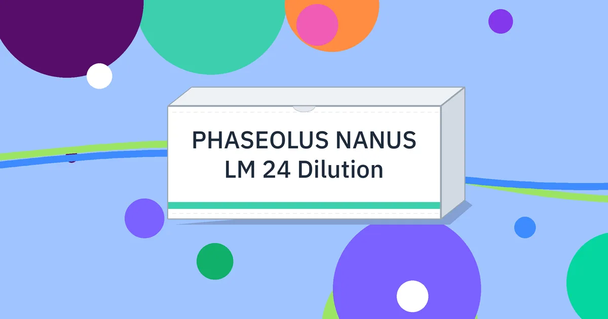 Symbolbild: Packung mit der Aufschrift PHASEOLUS NANUS LM 24 Dilution (PZN 13637093) – Verfügbarkeit und Bezug in Apotheken in Frankfurt am Main