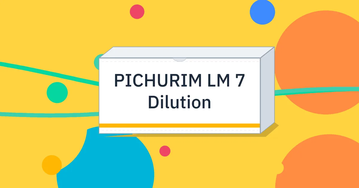 Symbolbild: Packung mit der Aufschrift PICHURIM LM 7 Dilution (PZN 13641048) – Verfügbarkeit und Bezug in Apotheken in Frankfurt am Main