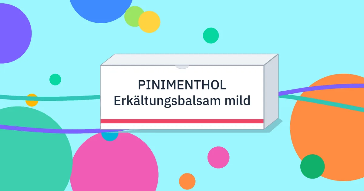 Symbolbild: Packung mit der Aufschrift PINIMENTHOL Erkältungsbalsam mild (PZN 03745321) – Verfügbarkeit und Bezug in Apotheken in Frankfurt am Main