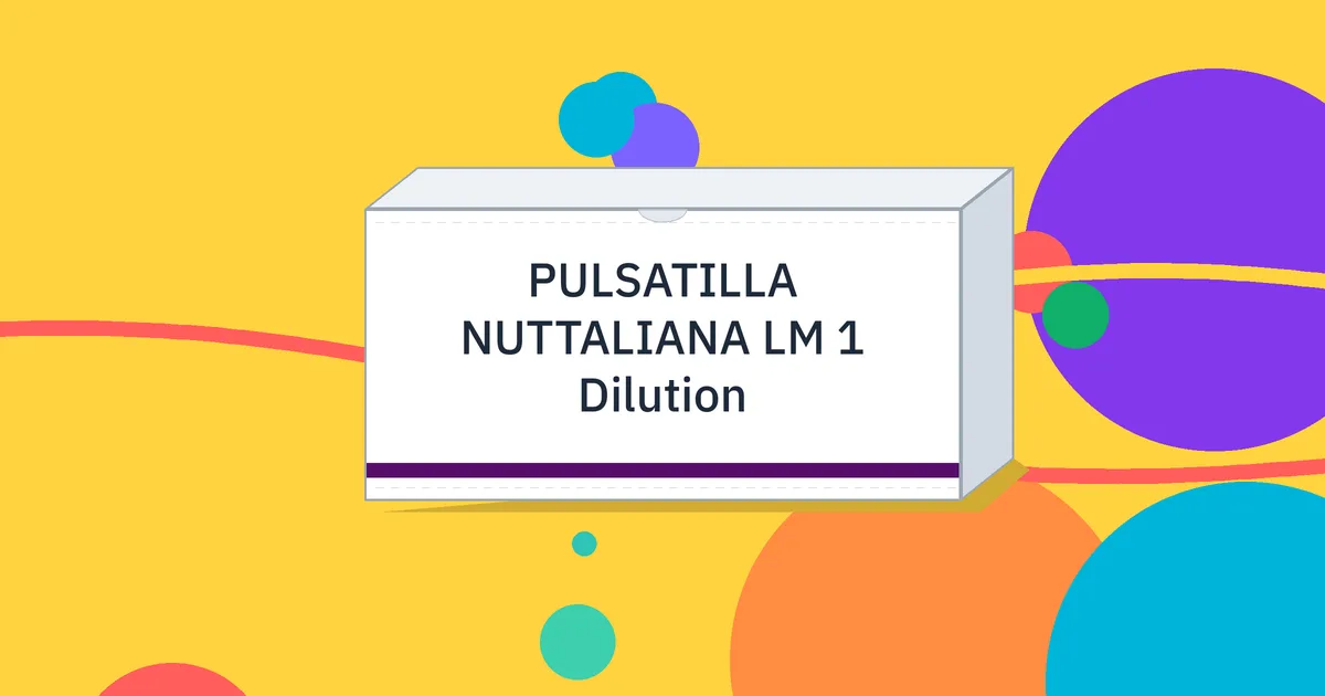 Symbolbild: Packung mit der Aufschrift PULSATILLA NUTTALIANA LM 1 Dilution (PZN 13671173) – Verfügbarkeit und Bezug in Apotheken in Frankfurt am Main