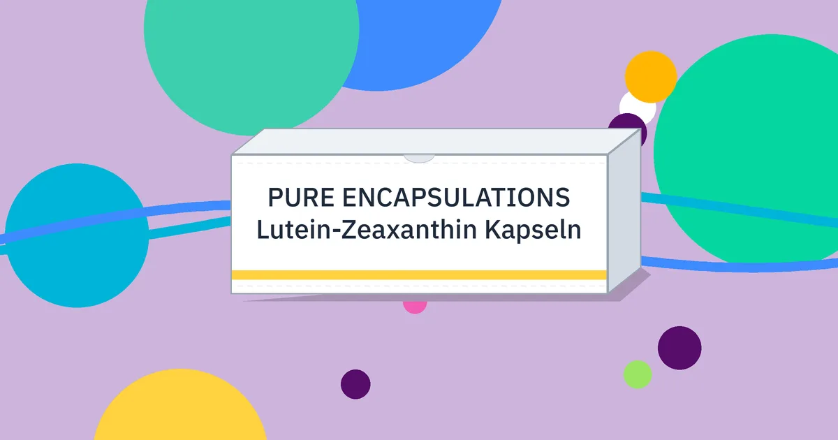 Symbolbild: Packung mit der Aufschrift PURE ENCAPSULATIONS Lutein-Zeaxanthin Kapseln (PZN 00483286) – Verfügbarkeit und Bezug in Apotheken in Frankfurt am Main