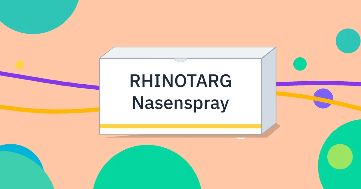 Symbolbild: Packung mit der Aufschrift RHINOTARG Nasenspray (PZN 07787316) – Verfügbarkeit und Bezug in Apotheken in Frankfurt am Main