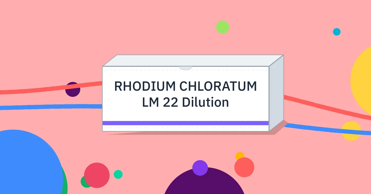 Symbolbild: Packung mit der Aufschrift RHODIUM CHLORATUM LM 22 Dilution (PZN 13050040) – Verfügbarkeit und Bezug in Apotheken in Frankfurt am Main