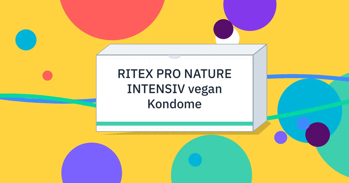 Symbolbild: Packung mit der Aufschrift RITEX PRO NATURE INTENSIV vegan Kondome (PZN 18232449) – Verfügbarkeit und Bezug in Apotheken in Frankfurt am Main
