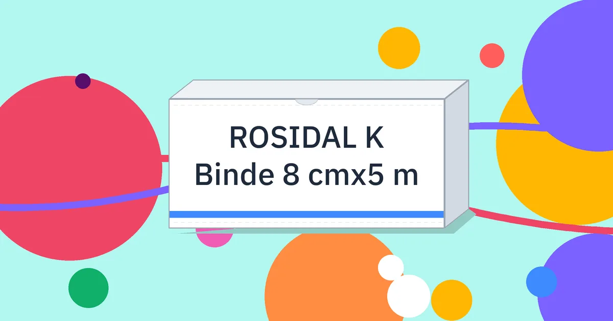 Symbolbild: Packung mit der Aufschrift ROSIDAL K Binde 8 cmx5 m (PZN 18848417) – Verfügbarkeit und Bezug in Apotheken in Frankfurt am Main