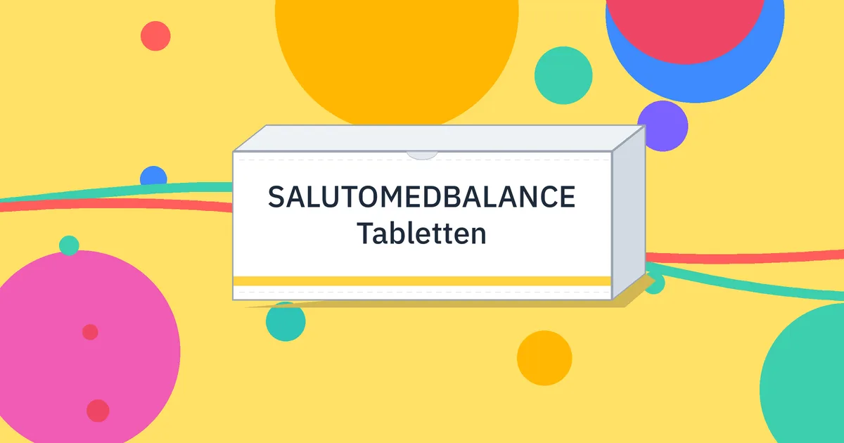 Symbolbild: Packung mit der Aufschrift SALUTOMEDBALANCE Tabletten (PZN 10918354) – Verfügbarkeit und Bezug in Apotheken in Frankfurt am Main