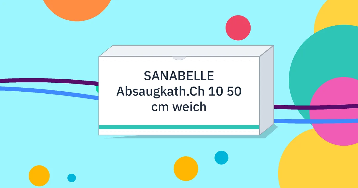 Symbolbild: Packung mit der Aufschrift SANABELLE Absaugkath.Ch 10 50 cm weich (PZN 00006830) – Verfügbarkeit und Bezug in Apotheken in Frankfurt am Main
