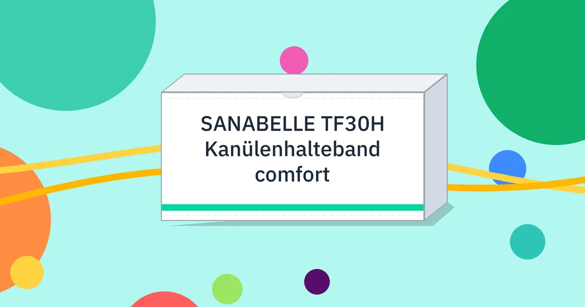 Symbolbild: Packung mit der Aufschrift SANABELLE TF30H Kanülenhalteband comfort (PZN 09304351) – Verfügbarkeit und Bezug in Apotheken in Frankfurt am Main