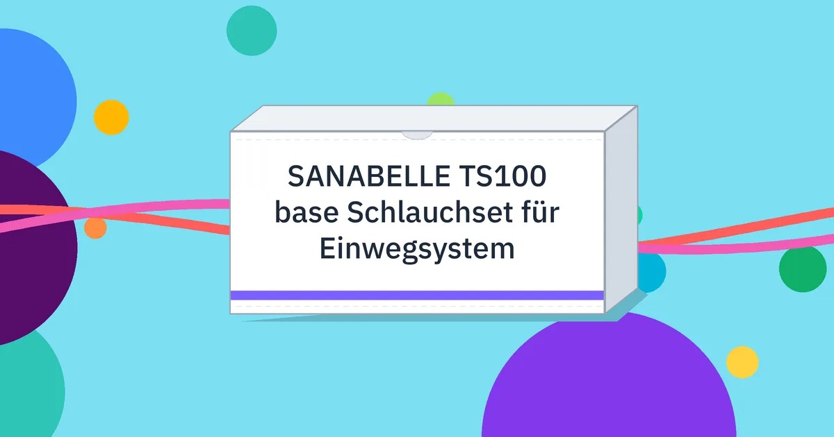 Symbolbild: Packung mit der Aufschrift SANABELLE TS100 base Schlauchset für Einwegsystem (PZN 07124840) – Verfügbarkeit und Bezug in Apotheken in Frankfurt am Main
