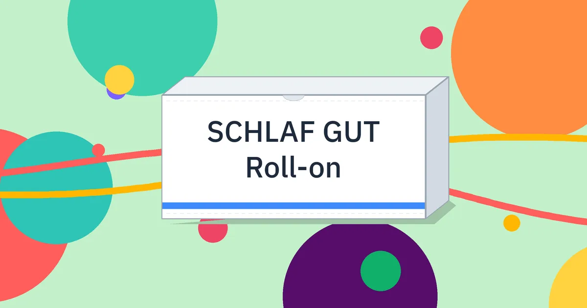 Symbolbild: Packung mit der Aufschrift SCHLAF GUT Roll-on (PZN 03675649) – Verfügbarkeit und Bezug in Apotheken in Frankfurt am Main