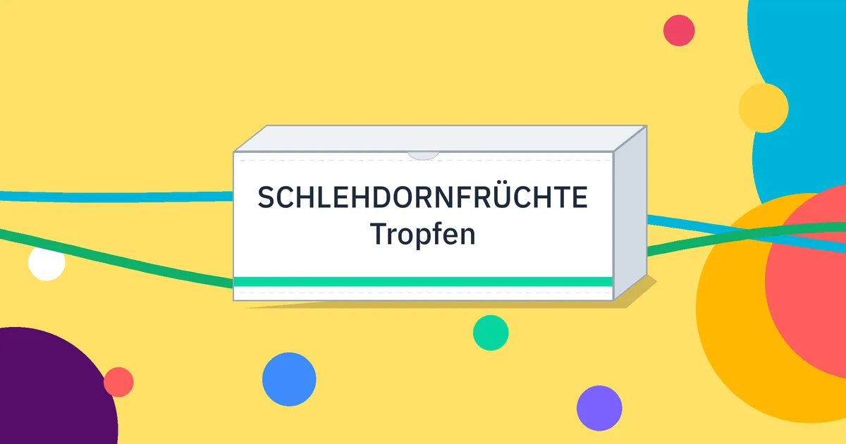 Symbolbild: Packung mit der Aufschrift SCHLEHDORNFRÜCHTE Tropfen (PZN 17555831) – Verfügbarkeit und Bezug in Apotheken in Frankfurt am Main